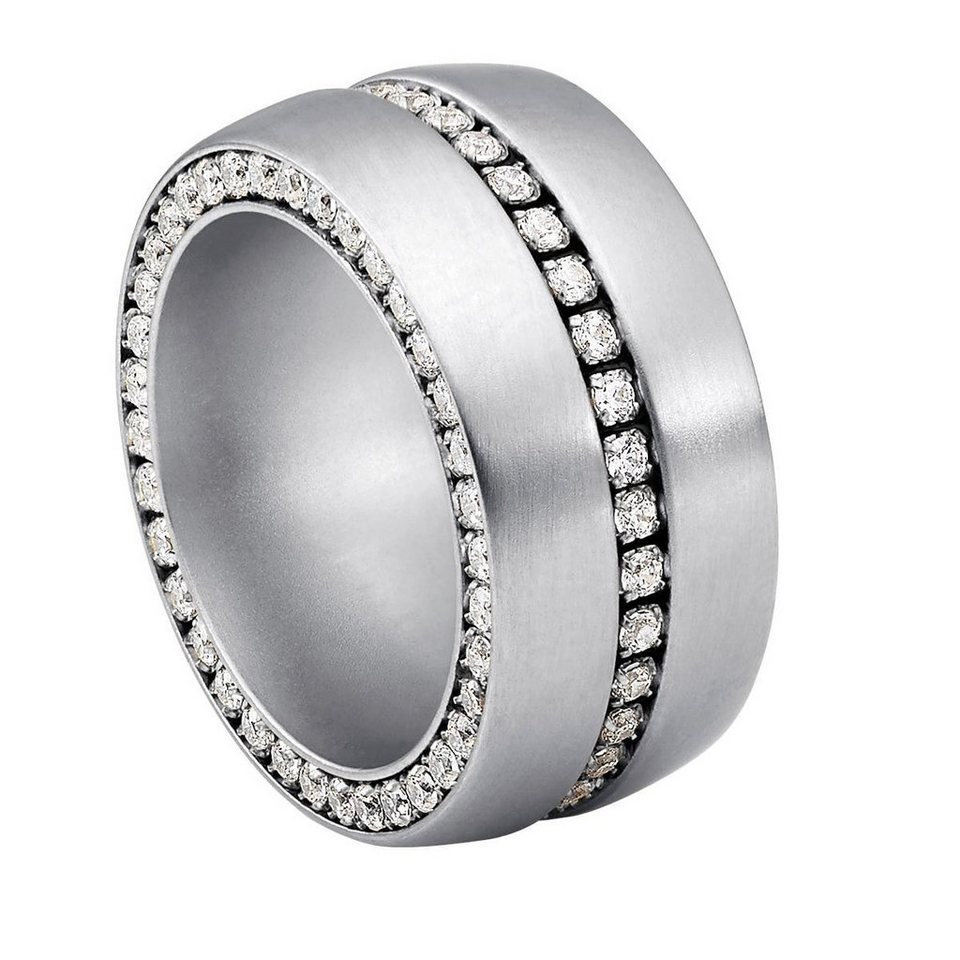 Heideman Fingerring Ductus Glanzmatt Damenring Mit Swarovski Stein