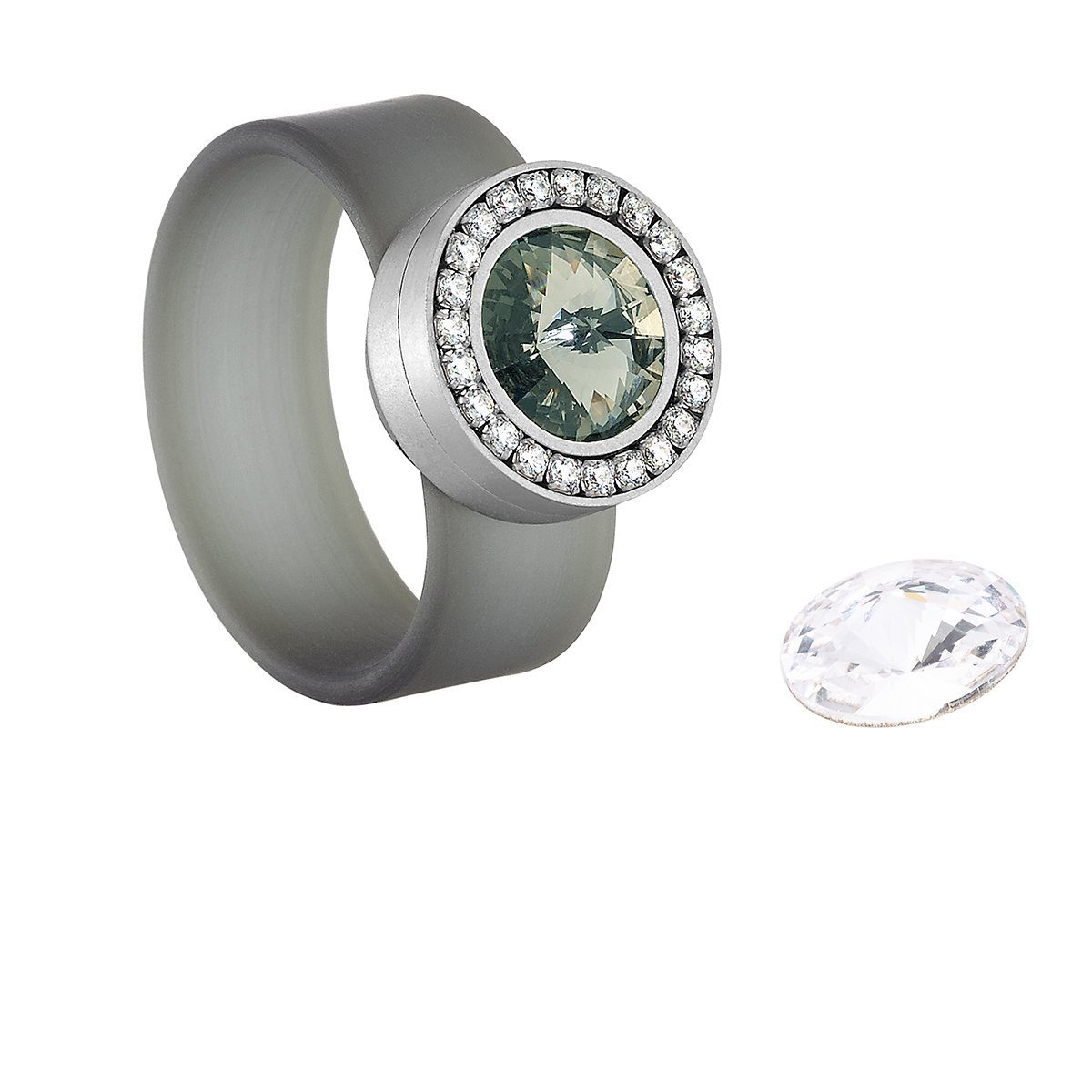 Heideman Fingerring Colori Black Diamond 1 Tlg Mit Swarovski