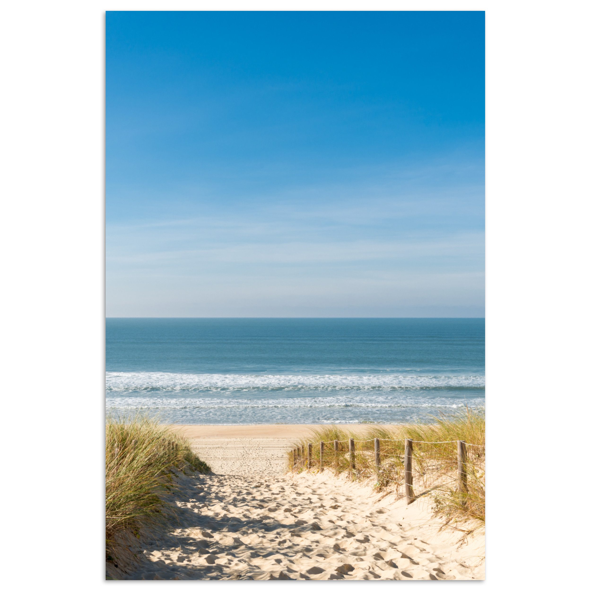 MuchoWow Poster Strand - Meer - Düne - Sand - Sommer, (1 St), Poster ohne Rahmen, Wandbild ...