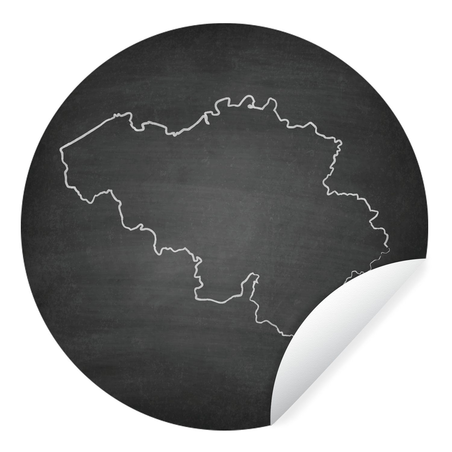 Muchowow Wandsticker Schwarze Und Weiße Illustration Von Belgien Auf