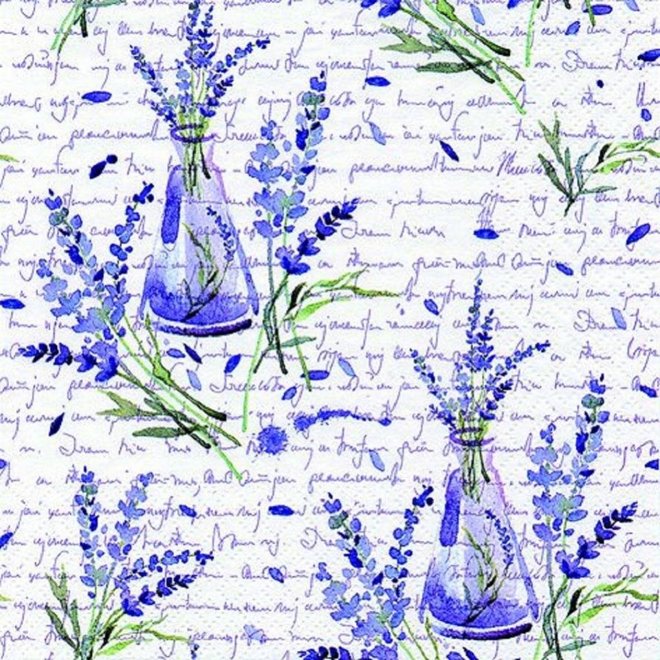Linoows Papierserviette 20 Servietten Lavendel In Antiken Flaschen