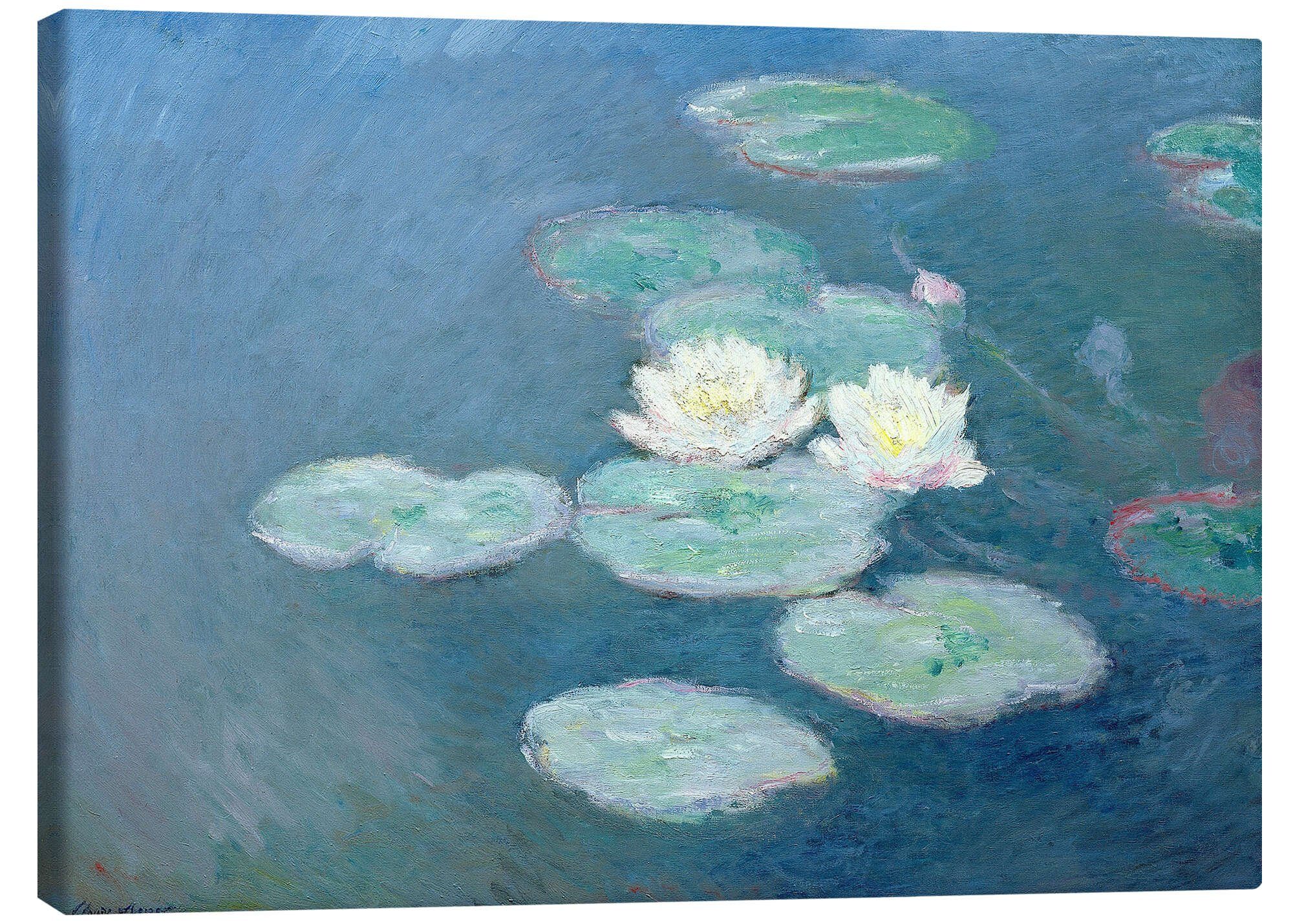 Posterlounge Leinwandbild Claude Monet Seerosen Abend Wohnzimmer Malerei