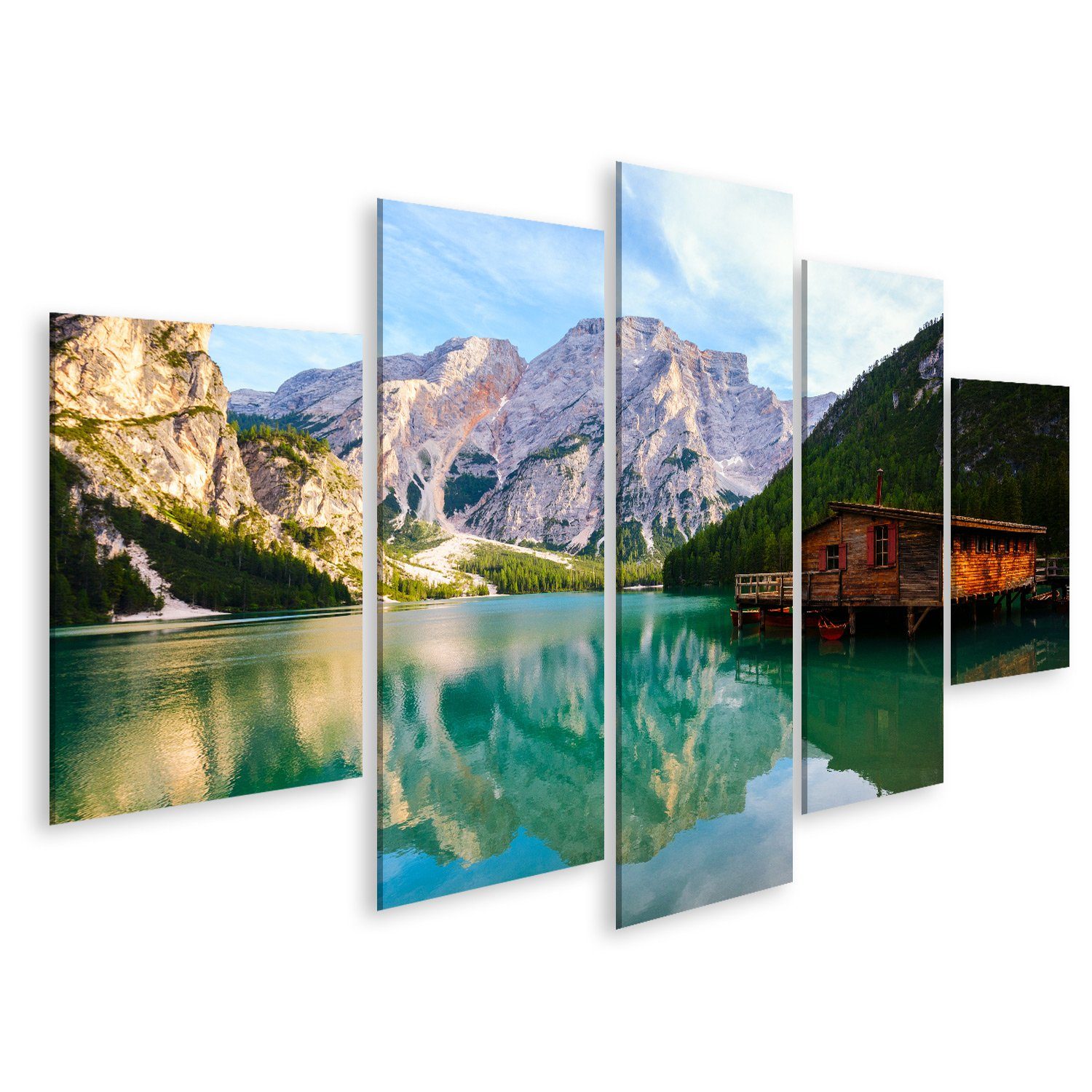 Islandburner Leinwandbild Bild Auf Leinwand Pragser Wildsee Dolomiten