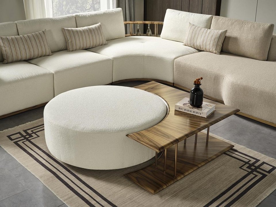 Jvmoebel Hocker Hocker Wohnzimmer Neu Holz Mit Textil Design Polster