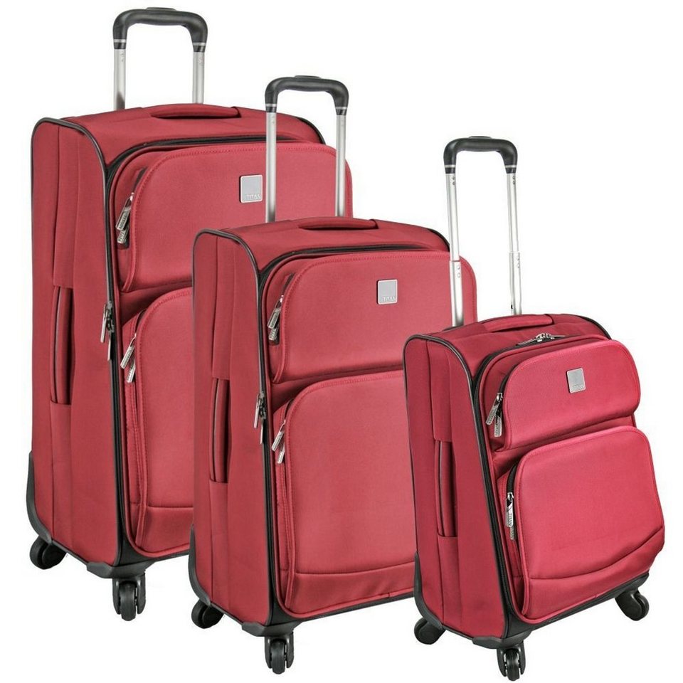 Titan® Trolleyset Lite 360° 4 Rollen 3 Teilig 3 Tlg Polyester