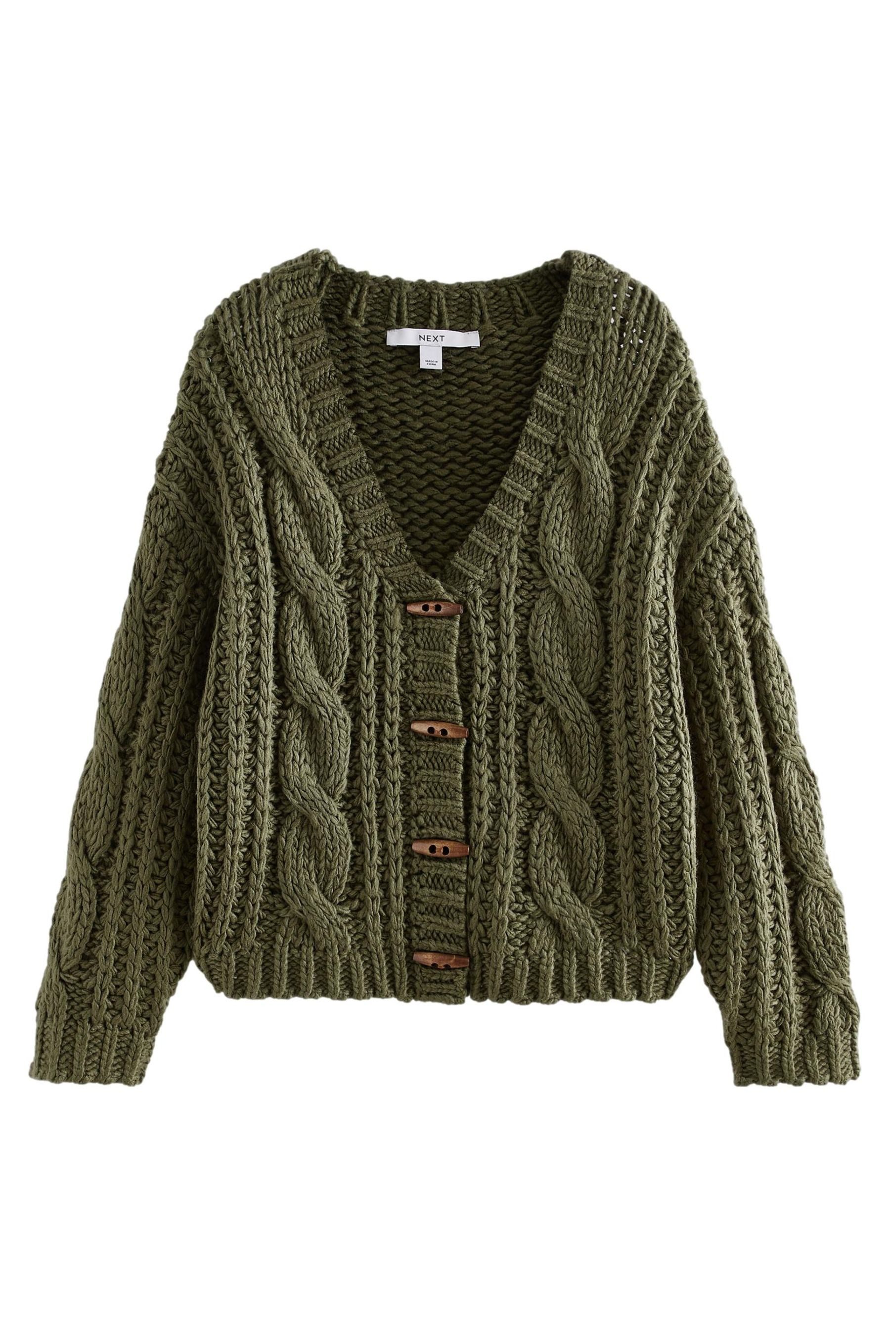 Next Strickjacke Zopfmuster Strickjacke Mit Knopfleiste Grobstrick 1 Tlg