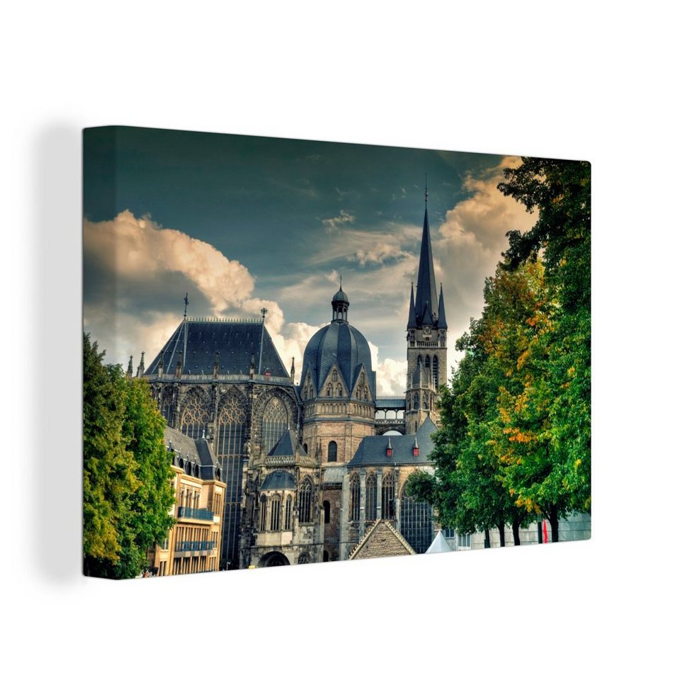 Onemillioncanvasses® Leinwandbild Der Dom Der Deutschen Stadt Aachen