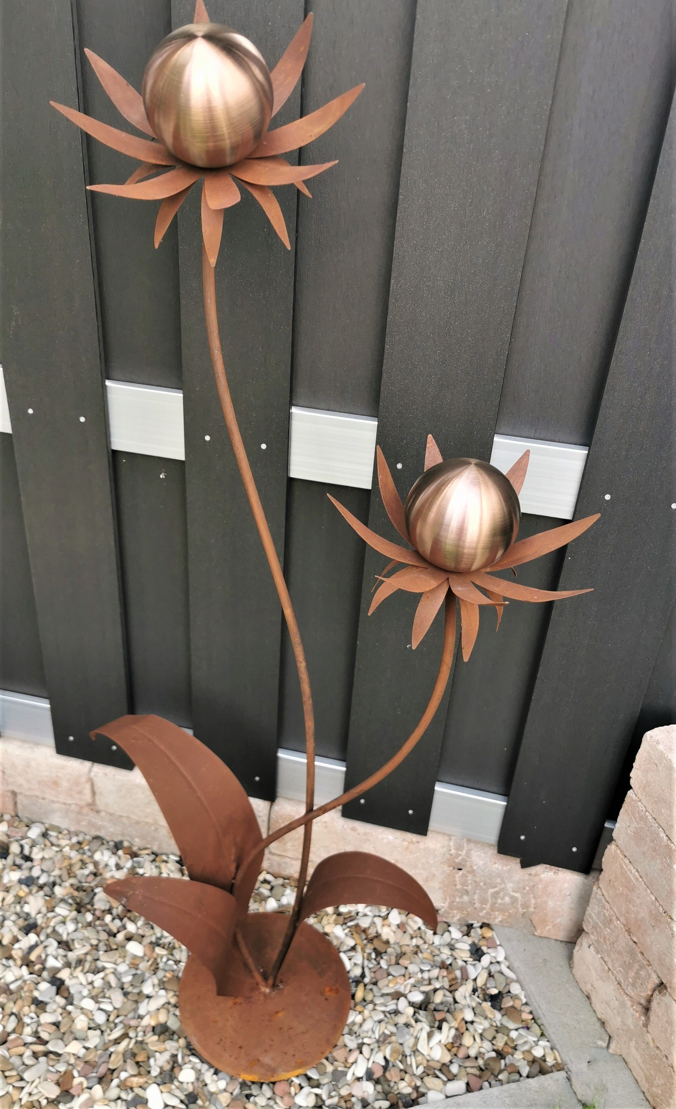 Jürgen Bocker Gartenambiente Gartenstecker Blume Milano 120 Cm Kugel
