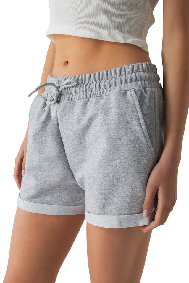 Smith And Solo Sweatshorts Kurze Hose Damen Shorts 1 Tlg Lycra