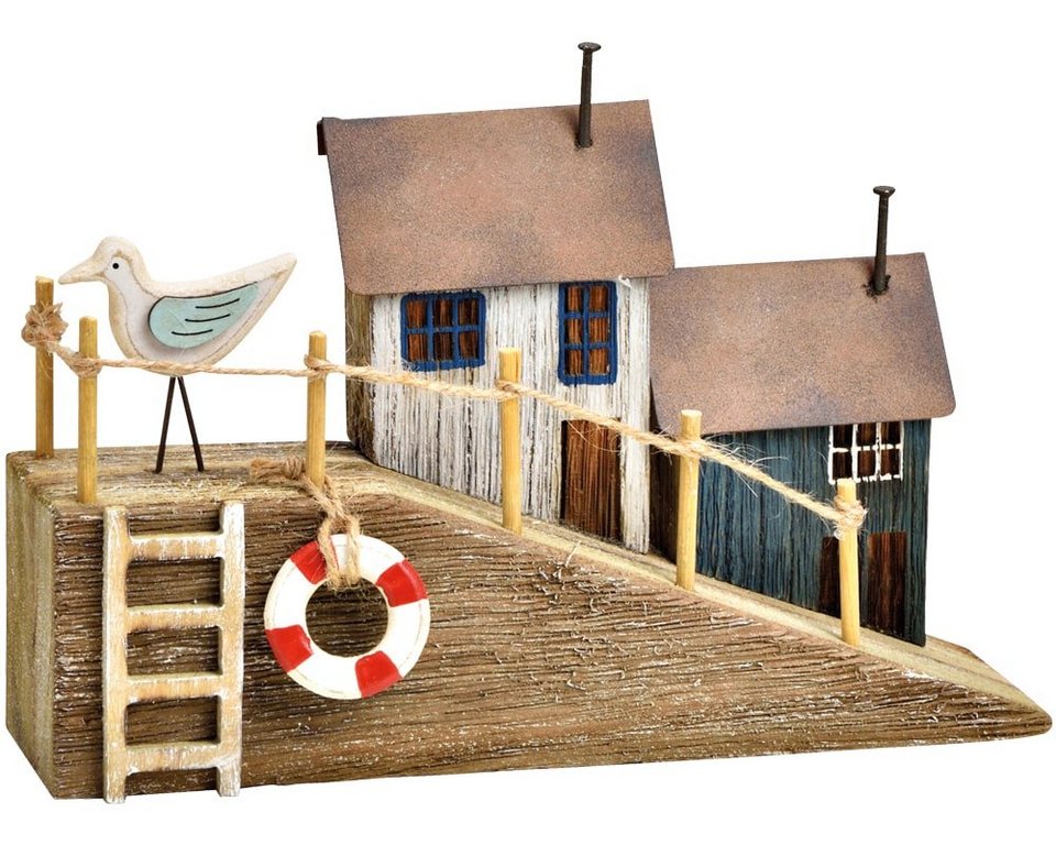 Matches21 Home And Hobby Dekofigur Hafen Bootshaus Maritim Mit Möwe