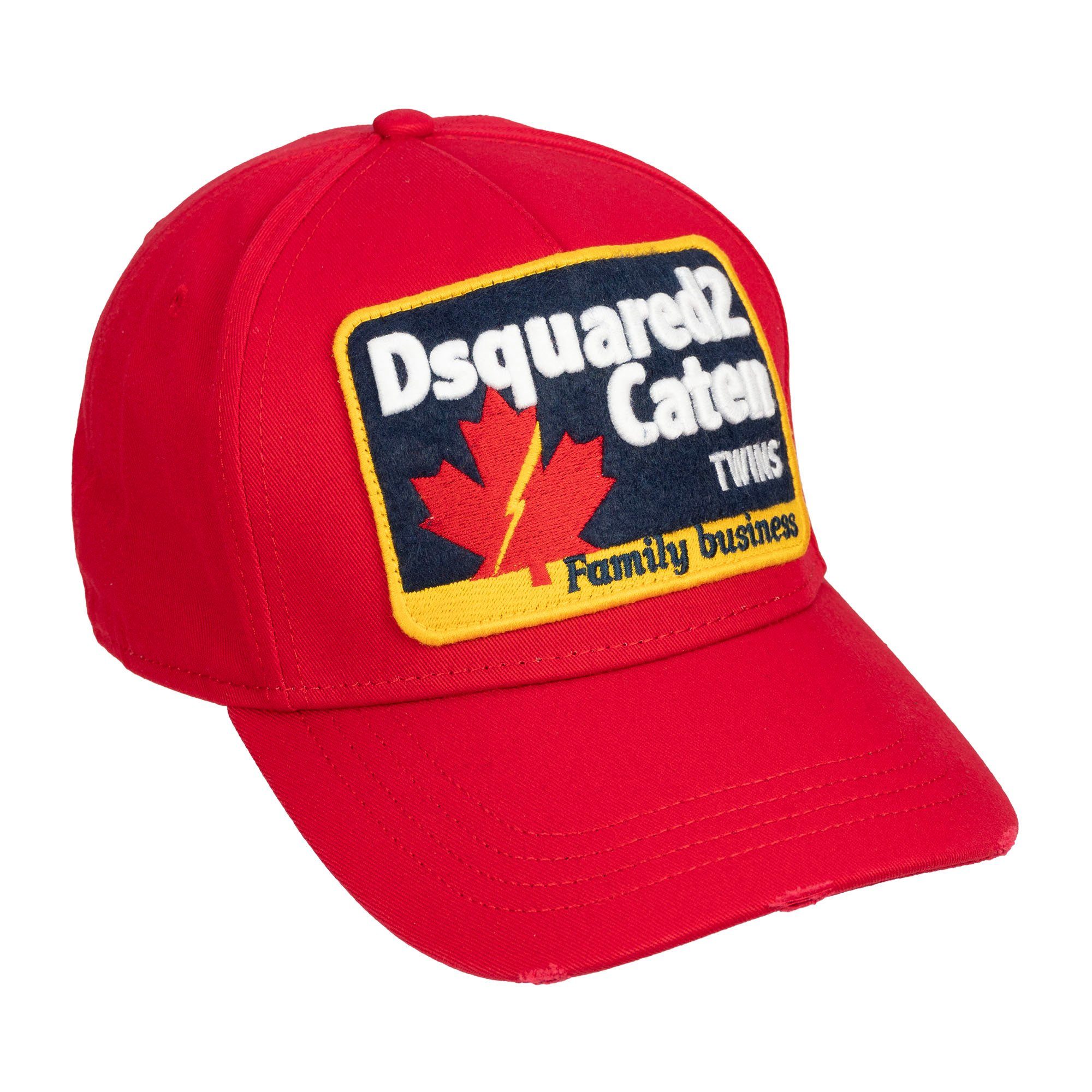 Dsquared2 Baseball Cap Family Business Rot, Baseballcappy, Baseballkappe