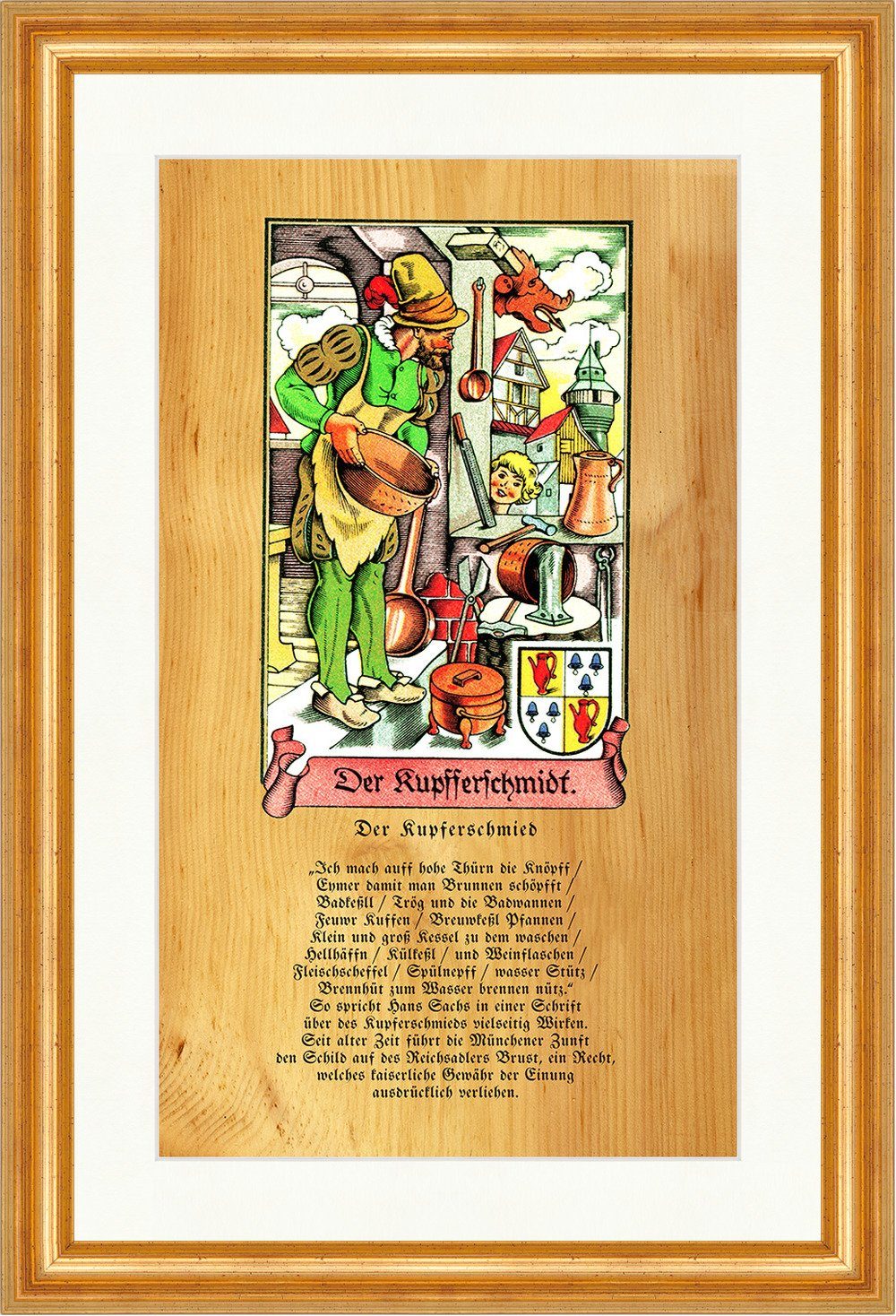 Kunstdruck Der Kupferschmied Kupfferschmidt Handwerk Coppersmith Zunft Stand 080, (1 St)