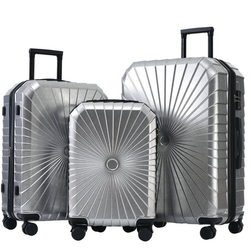 Flieks Trolleyset 4 Rollen Set 3 Tlg Erweiterbar Kofferset