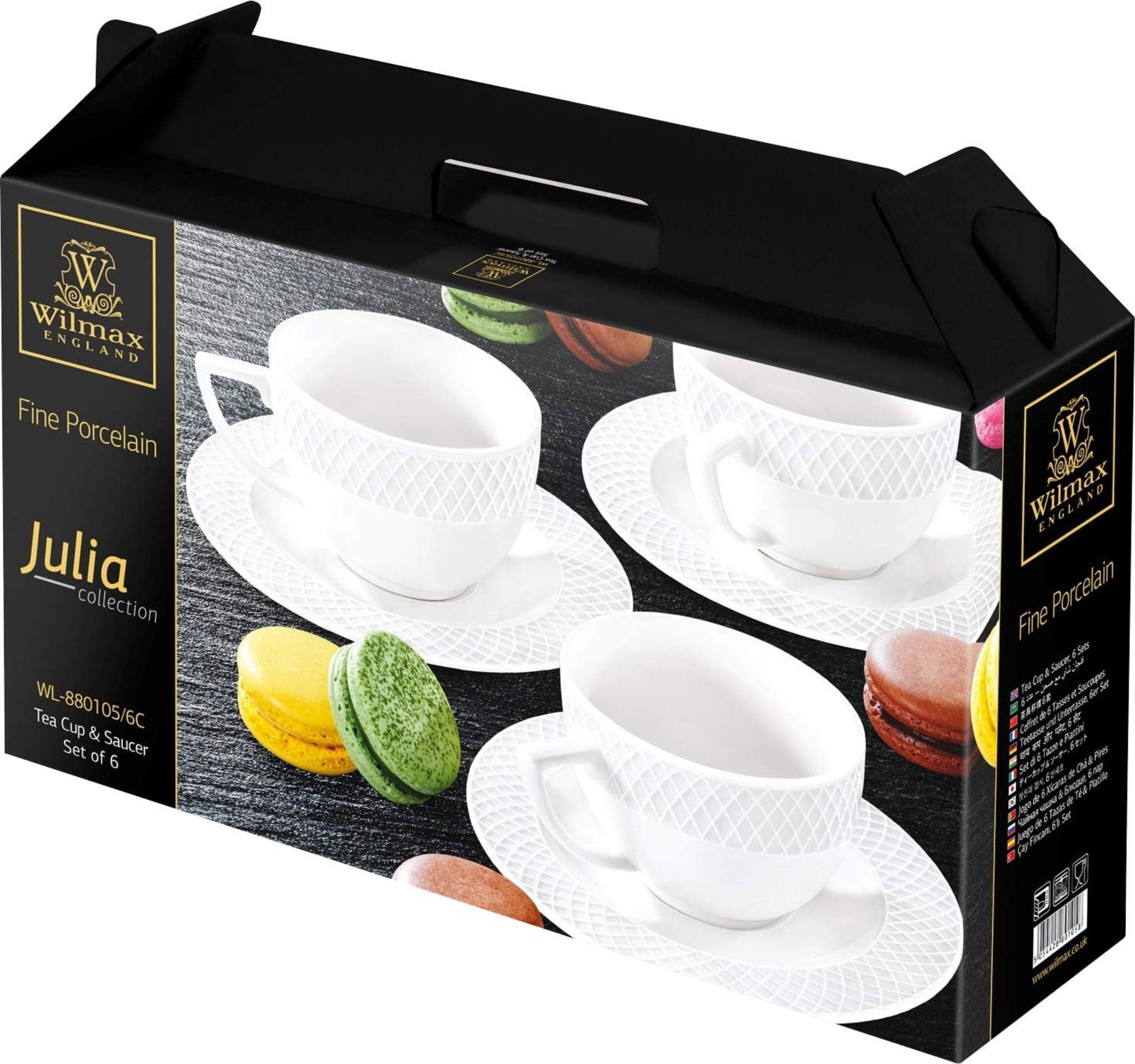 Wilmax England Tasse Porzellan Teetassen Und Untertassen Set Weiss