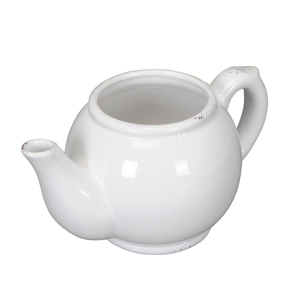 Posiwio Blumentopf Pflanzkanne Teapot Weiß Aus Steingut Pflanztopf
