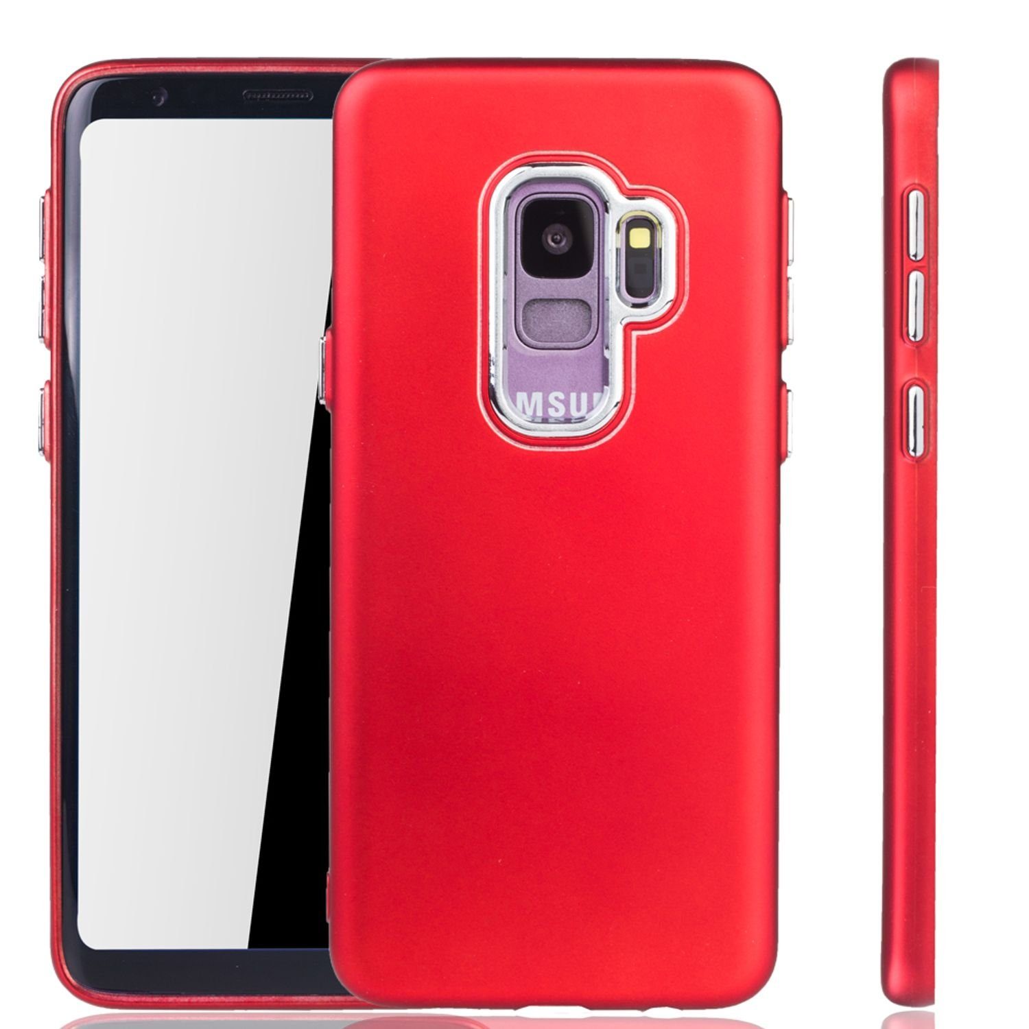 König Design Handyhülle Samsung Galaxy S9 Handyhülle Backcover Rot