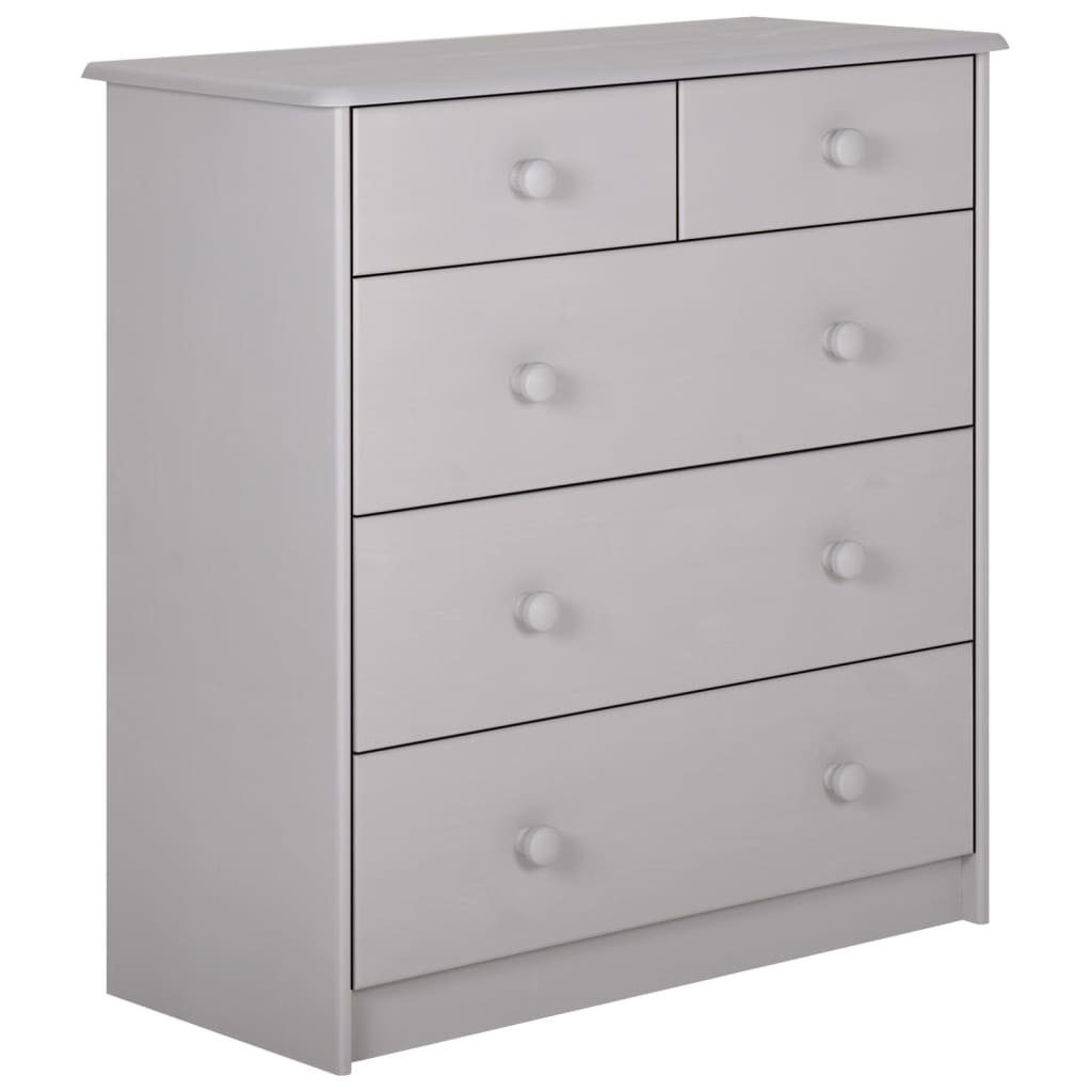 Möbelando Schubkastenkommode 3005187 Aus Kiefernholz In Grau Mit 5