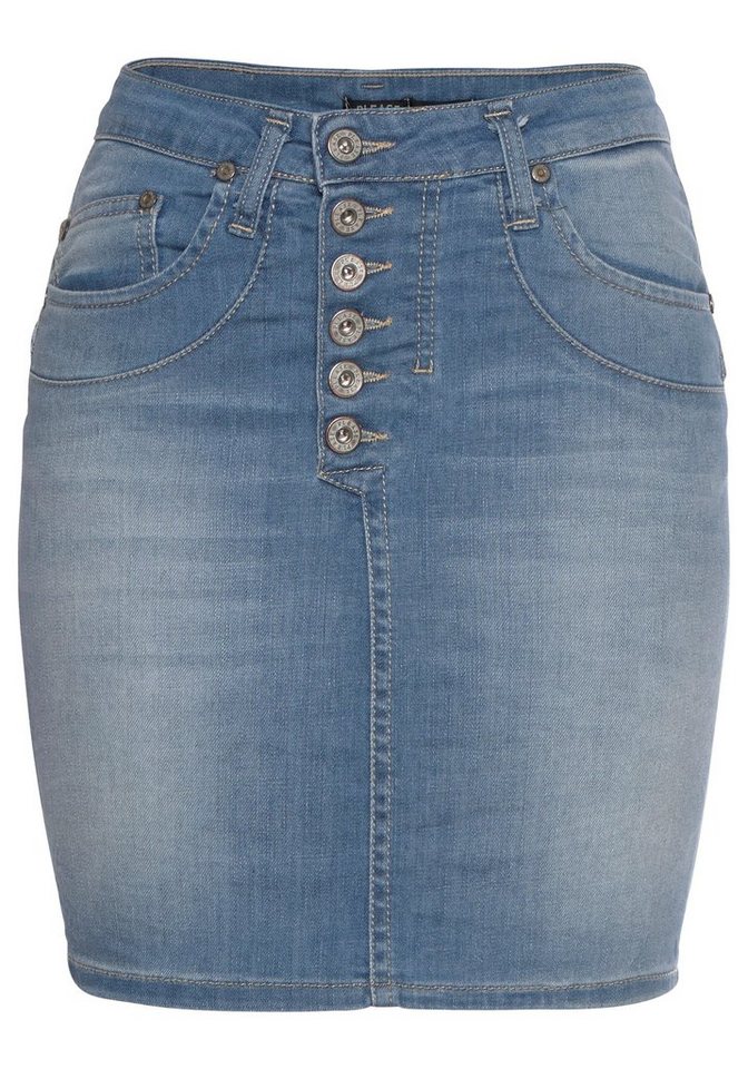 Please Jeans Minirock G71 Stylischer Jeansrock Mit Modischer Knopfleiste Und Cooler
