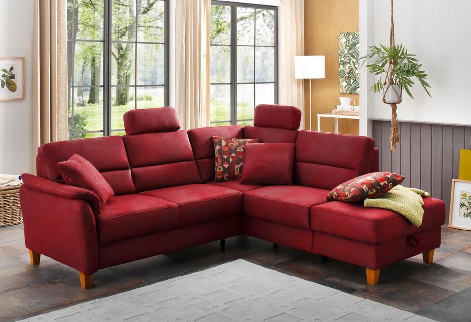 Home Affaire Ecksofa Palmera L Form Federkern Wahlweise Mit