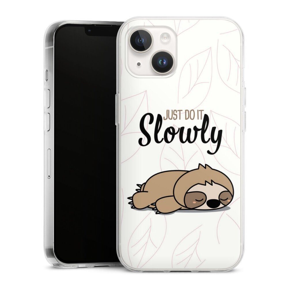 Deindesign Handyhülle Tiere Faultier Lazy Sunday Just Do It Slowly