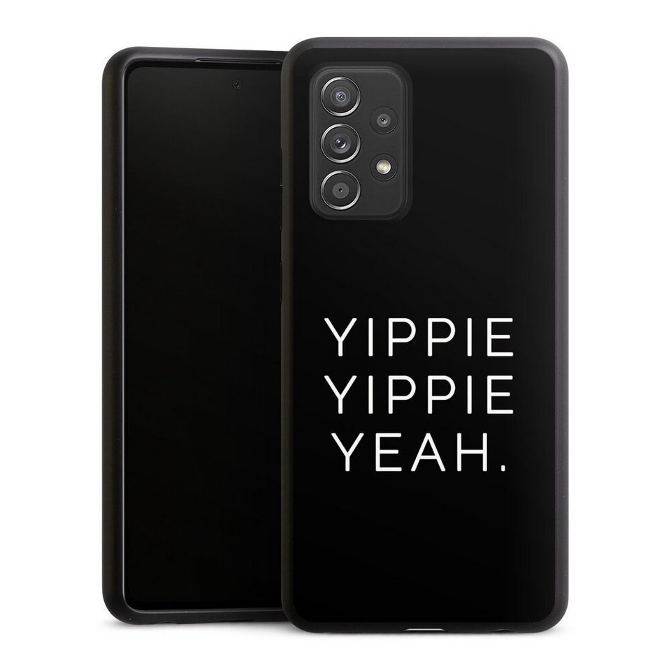 Deindesign Handyhülle Yippie Yippie Yeah Black Samsung Galaxy A52