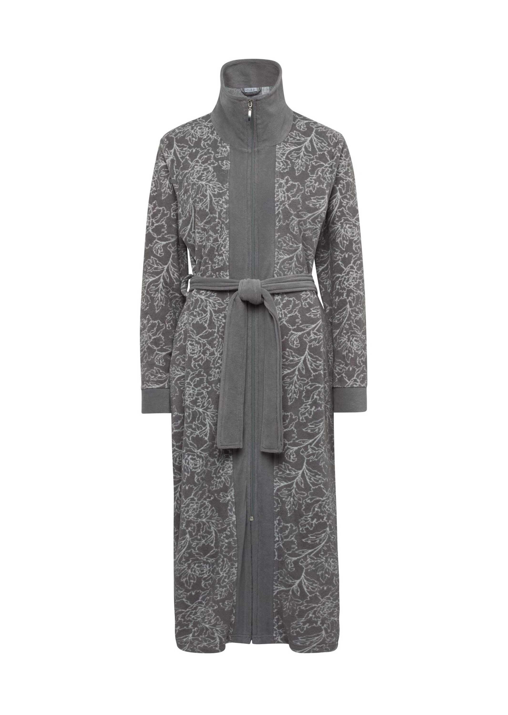 Goldner Hausanzug Leichter Hausmantel Aus Jacquard Frottee Mit