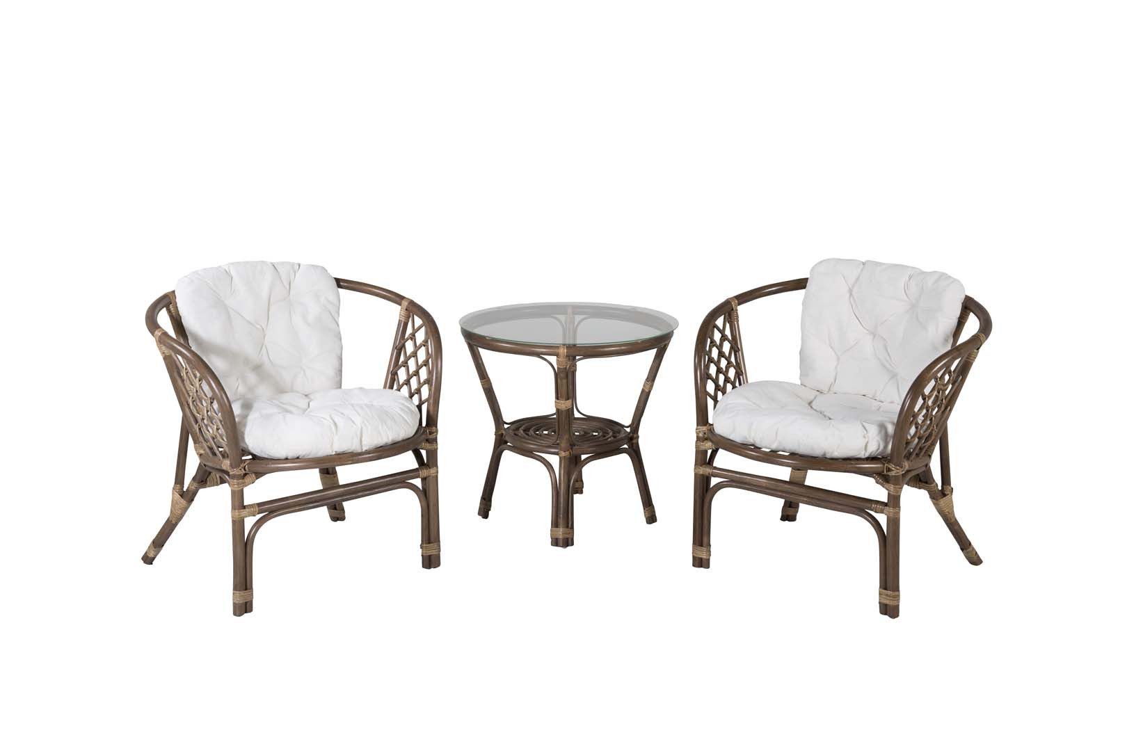 Ebuy24 Gartenlounge Set Wera Garten Lounge Sätze 3 Teile Nussbaum Dunkel