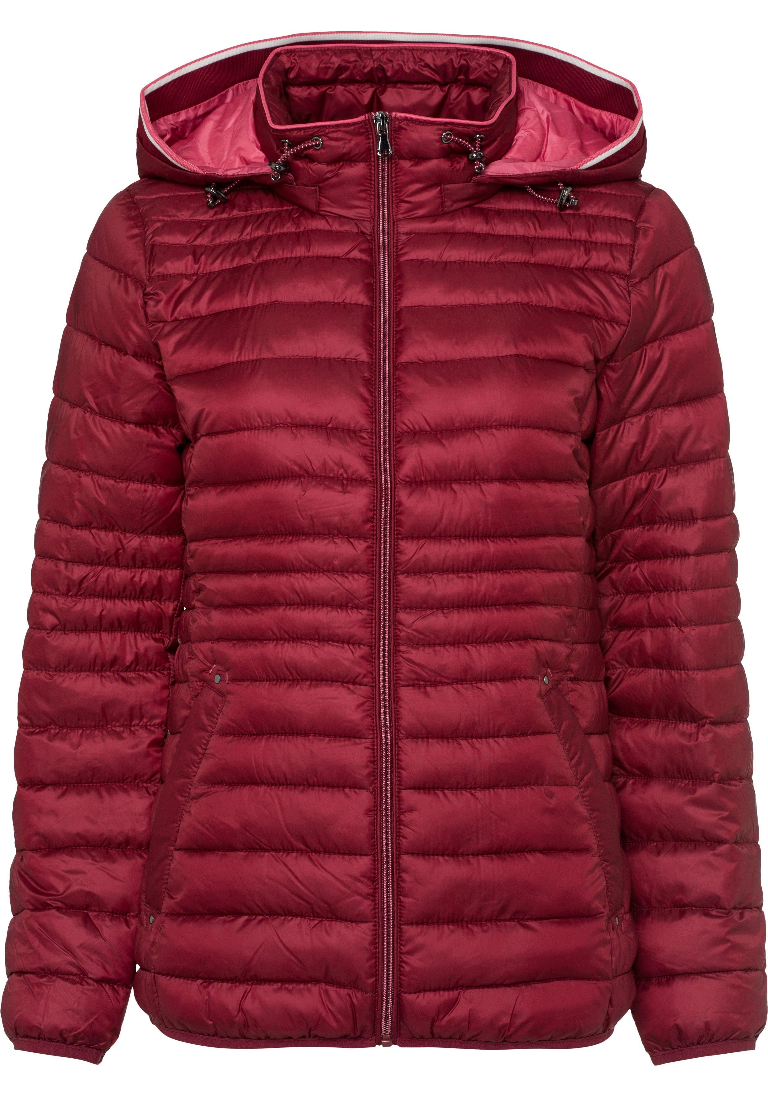 Esprit Steppjacke Mit Gestreiftem Rippbündchen An Der Kapuze Online