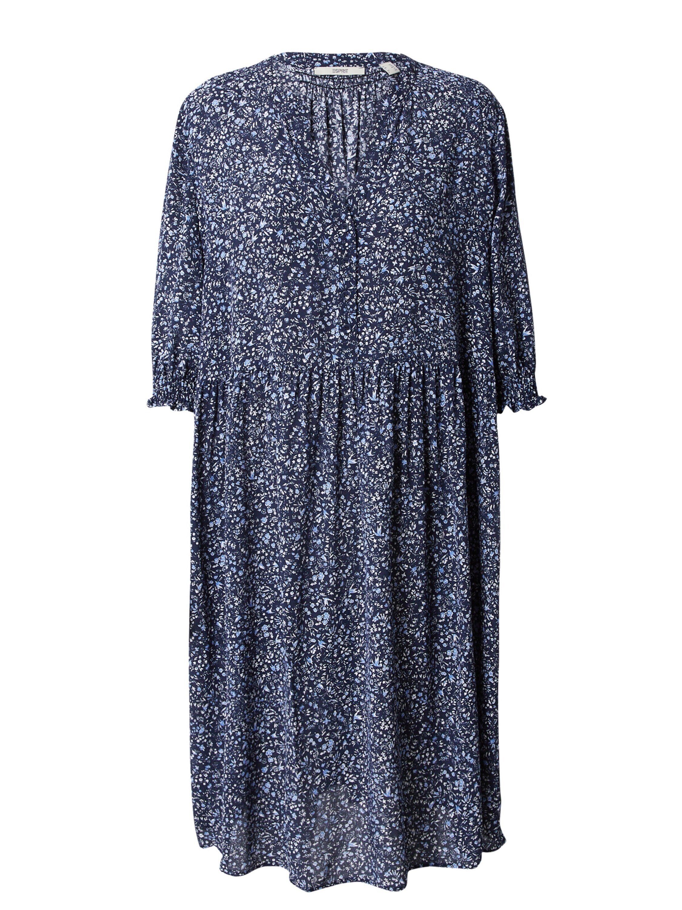 Esprit Midikleid 1 Tlg Drapiertgerafft Rüschen