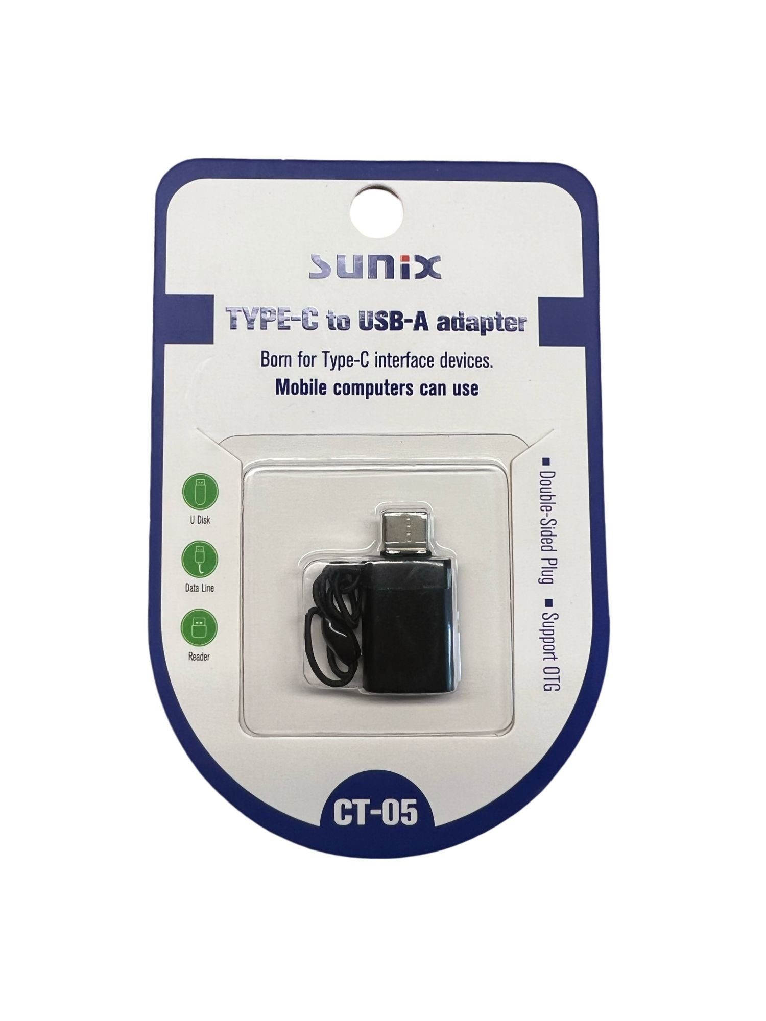 Sunix Adapter Typ-C Buchse auf USB-A wandelt Typ-C zu USB-A Schwarz USB ...