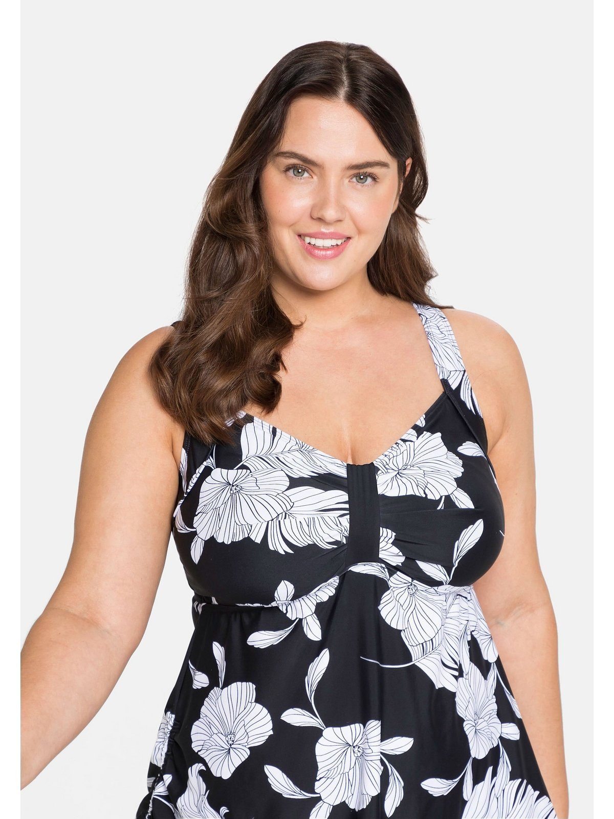 Sheego Tankini-Top Große Größen, mit Soft-Cups und seitlicher Raffung