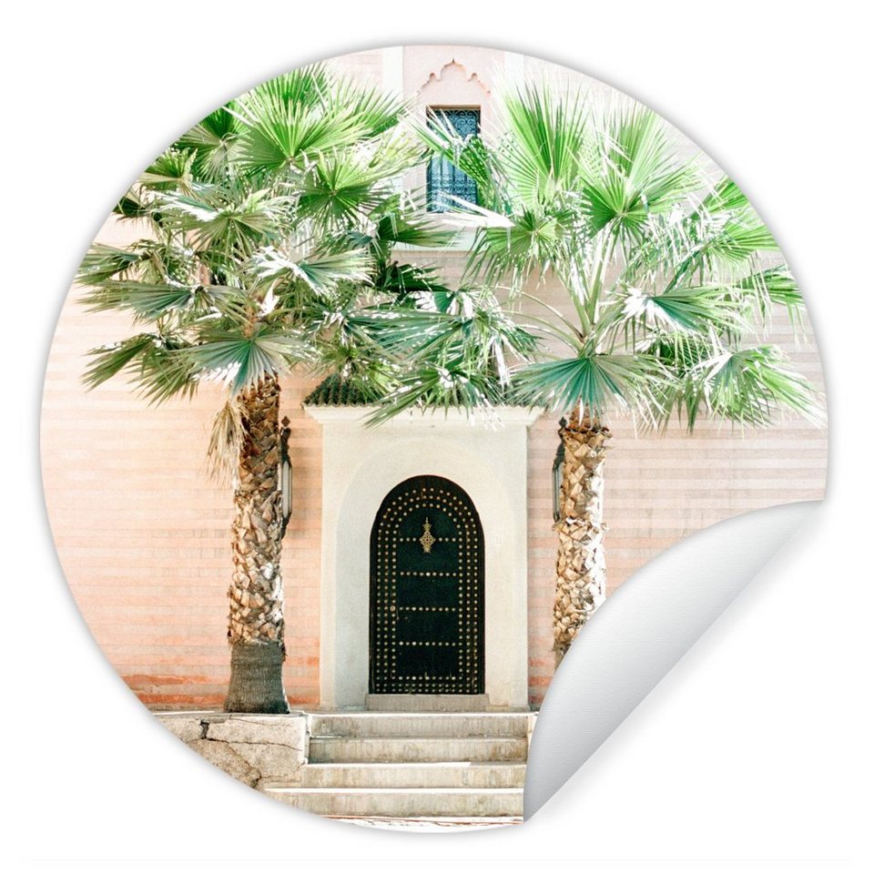 Muchowow Wandsticker Tür Marrakesch Palme Weiß Tropisch 1 St