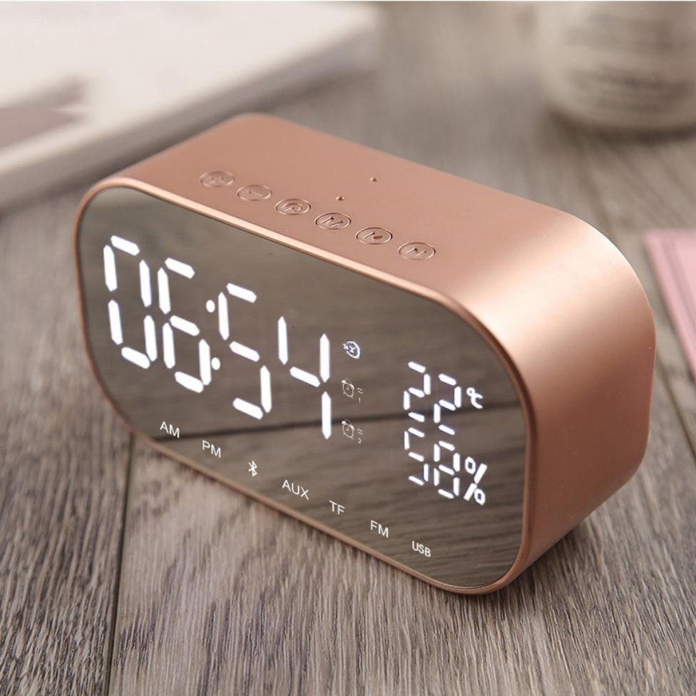 Blingbin Radiowecker Digitaler Wecker Digitaluhr Bluetooth Lautsprecher