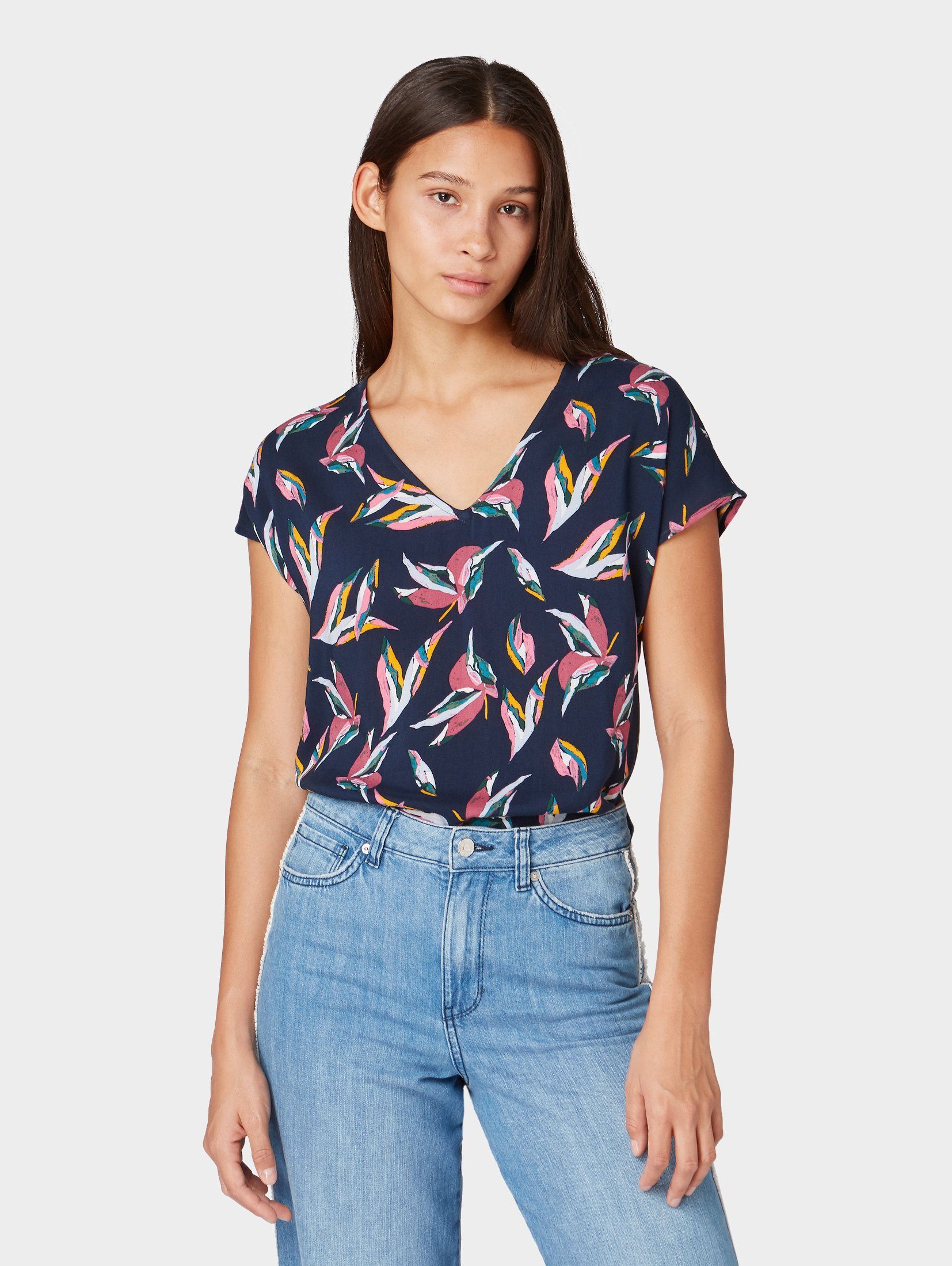 Tom Tailor Denim Shirtbluse Gemusterte Bluse Otto