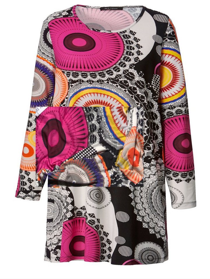 Sara Lindholm By Happy Size Jersey Tunika Mit Allover Print Online