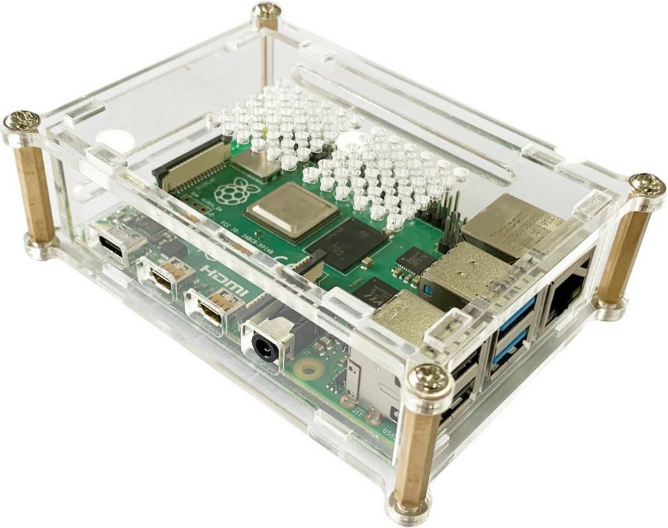 Joy It Pc Zubehör Acrylgehäuse Rb Casep401 Für Raspberry Pi 4 B