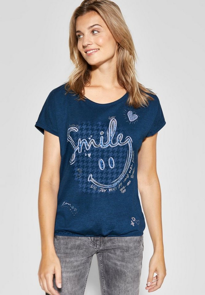 Cecil T Shirt T Shirt Mit Print Pailletten Und Strasssteinen Online