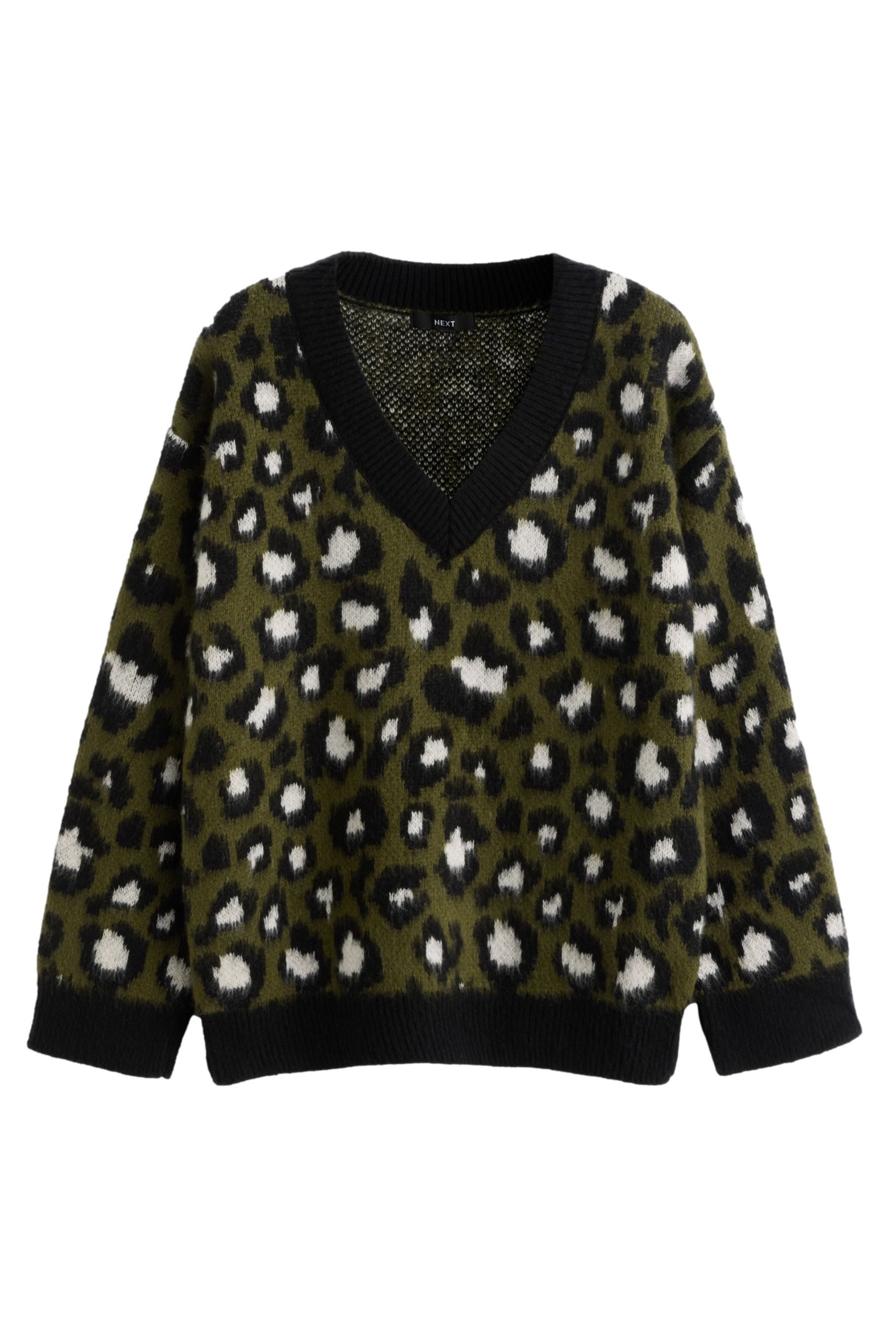 Next V Ausschnitt Pullover Pullover Mit V Ausschnitt Und Leoparden