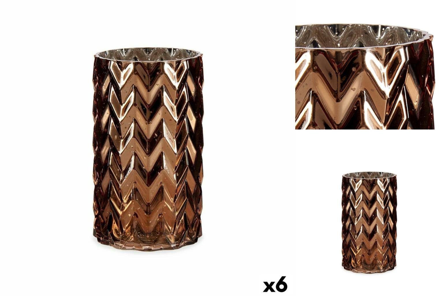 T Decor Dekovase Vase Schnitzerei Stachel Kupfer Glas 113 X 195 X