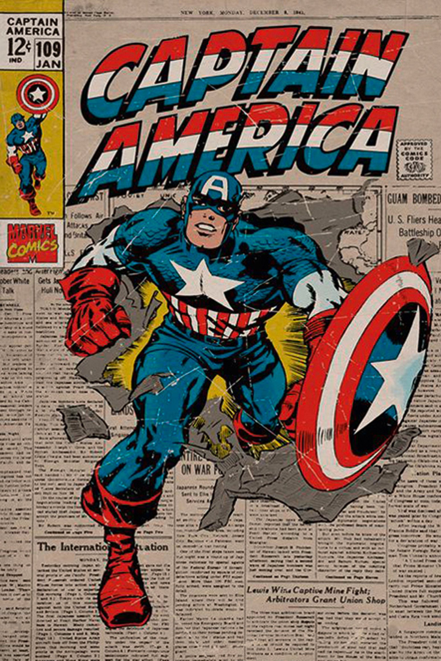 PYRAMID Poster Captain America Poster Marvel Comics 61 x 91,5 cm
