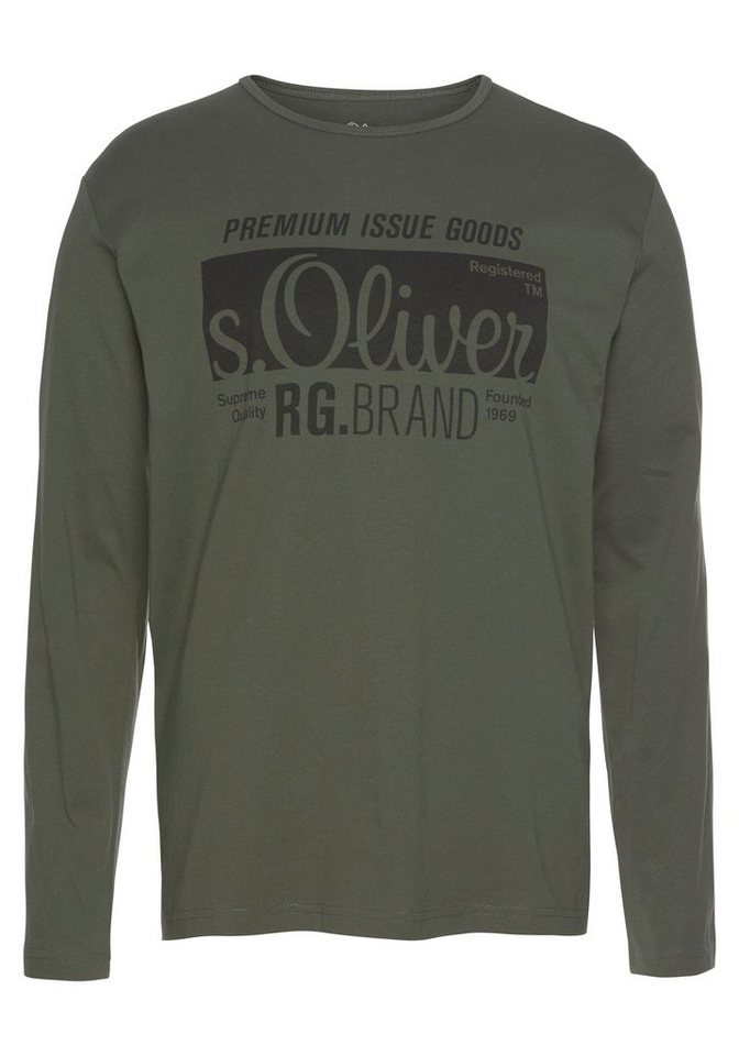 Soliver Langarmshirt Mit Modischem Frontprint Otto