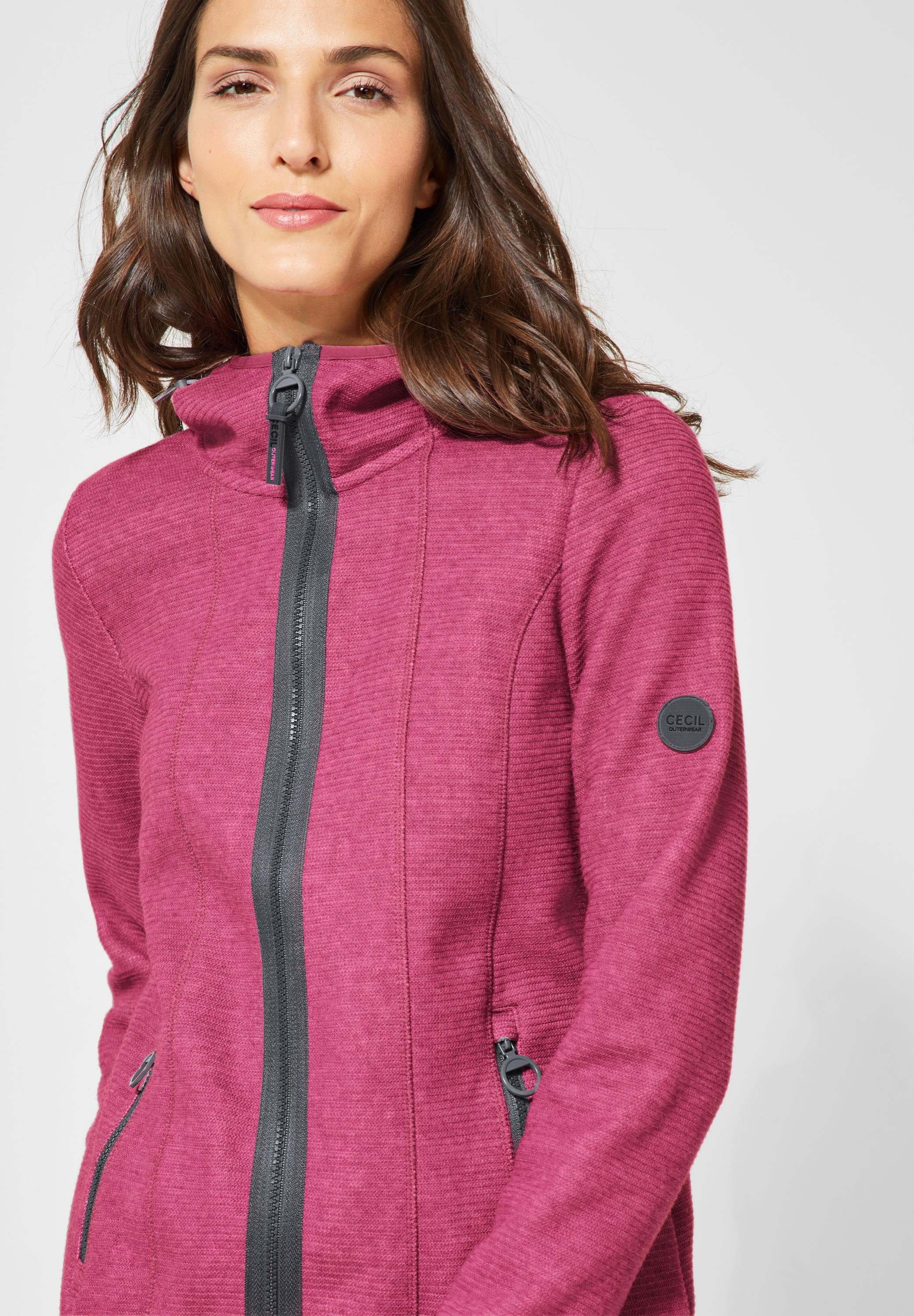 Cecil Sweatjacke Mit Kapuze Zwei Vordertaschen Mit Reißverschluss