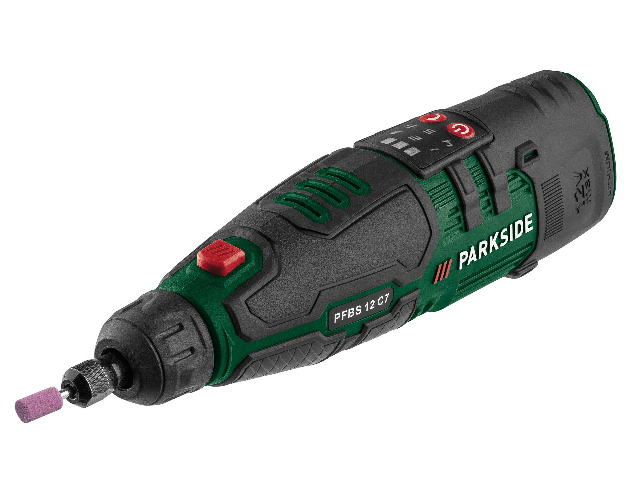 Parkside Feinbohrschleifer PARKSIDE Feinbohrschleifer Schleifmaschine PFBS 12 C7 12V Akku/Ladeg.