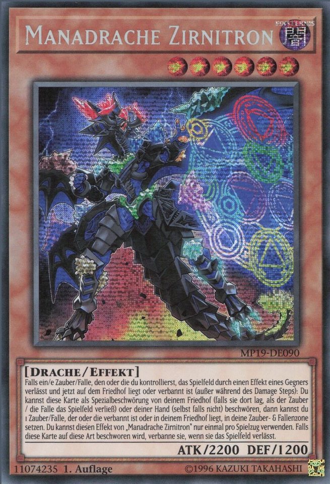 Recollectibles Sammelkarte Yugioh Karte Manadrache Zirnitron Deutsch
