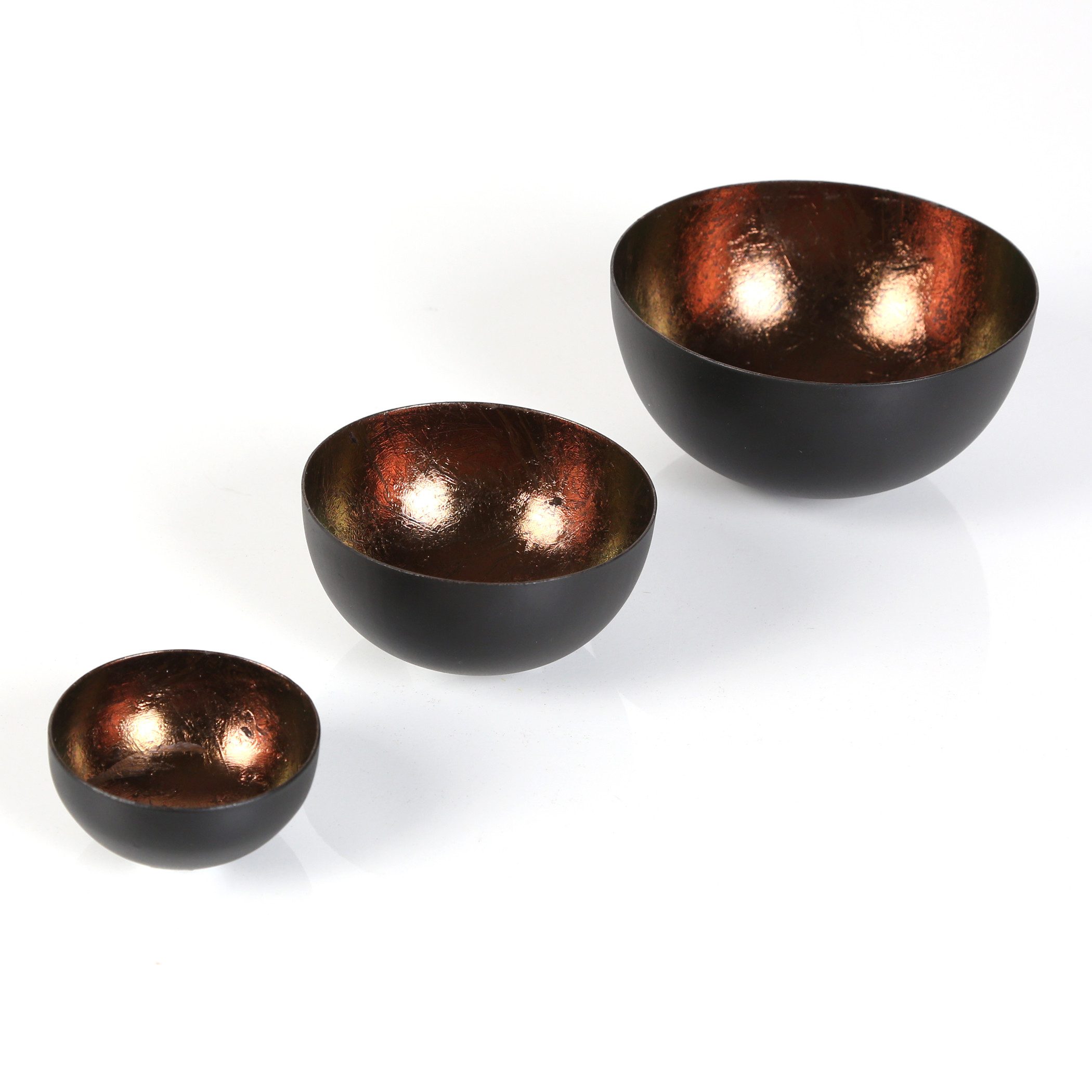 Casa Moro Windlicht Teelichthalter 3er Set Braun Metall Ostern
