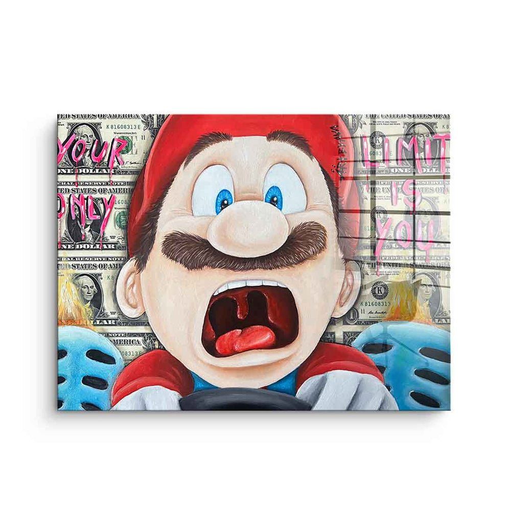 Dotcomcanvas® Acrylglasbild Screaming Mario Acrylglas Acrylglasbild