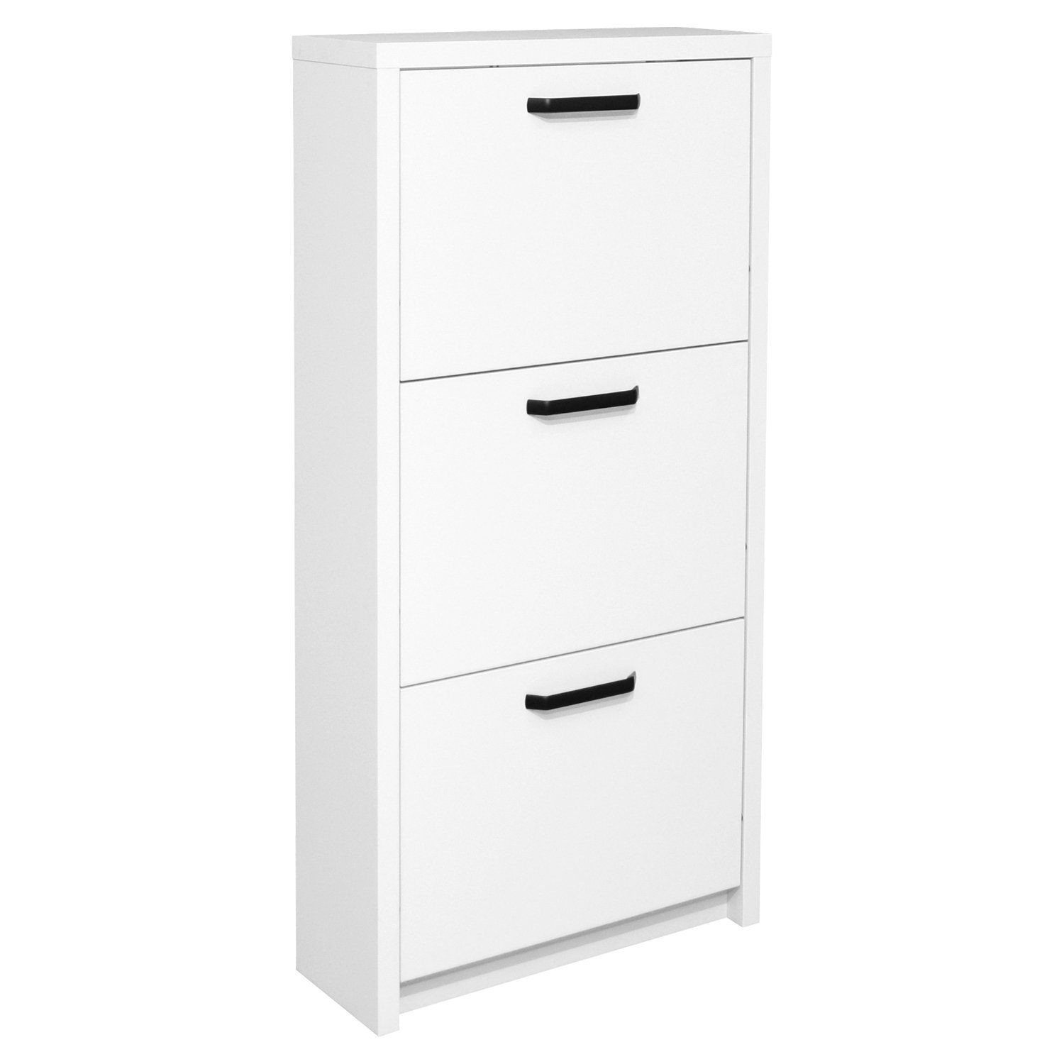 Mäusbacher Schuhschrank Schuhkipper 3 Klappen Weiß Matt