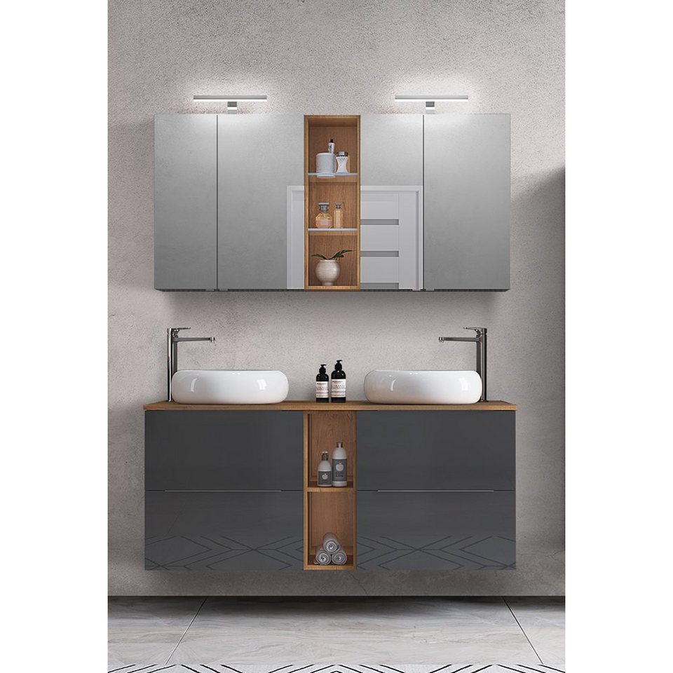 Lomadox Waschtisch Set Amarillo 147 Grey Spar Set 2 St
