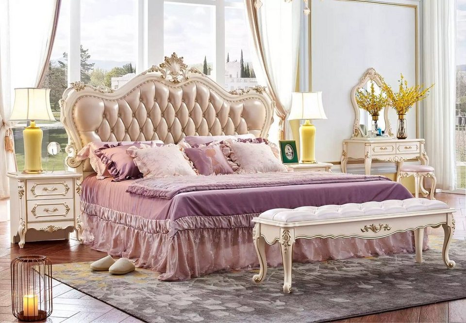 Jvmoebel Schlafzimmer Set Schlafzimmer Set Chesterfield Bett 2x