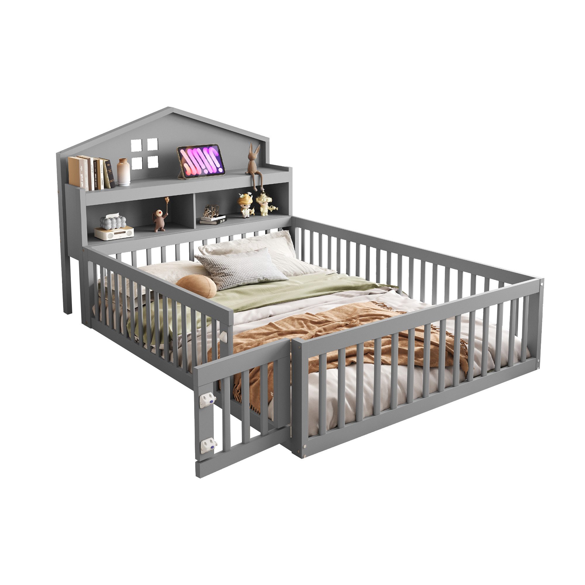 Okwish Kinderbett Jugendbett Funktionsbettdoppelbett Kinderbett Mit